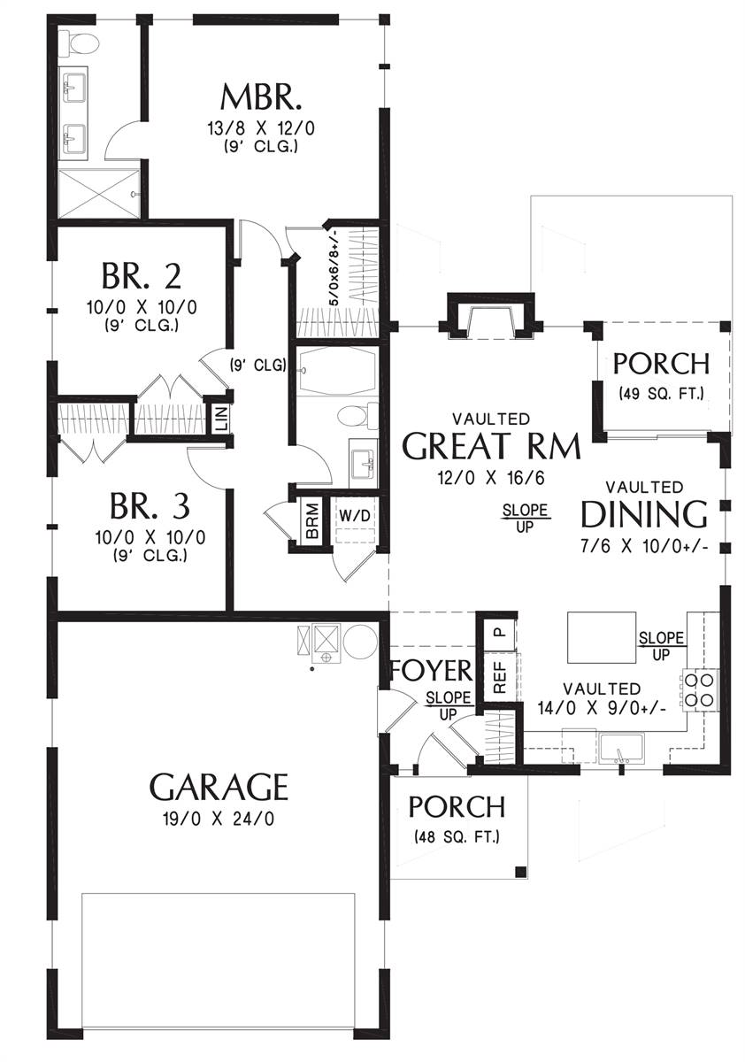Affordable One Story Contemporary Style House Plan 9824 - Plan 9824