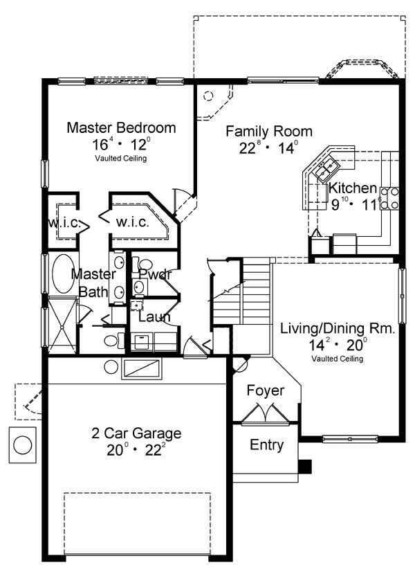 Contemporary House Plan with 4 Bedrooms and 2.5 Baths - Plan 8918